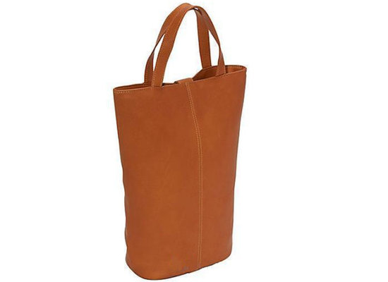 Dongguan factory wholesale PU handbag for two wine bottles supplier