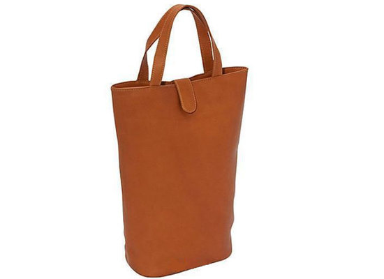 Dongguan factory wholesale PU handbag for two wine bottles supplier