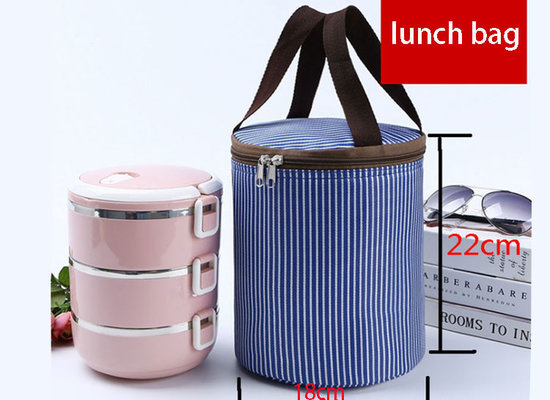 Insulated reusable custom cooler bag round thermal waterproof aluminium foil lunch bags supplier