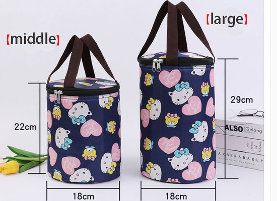 Insulated reusable custom cooler bag round thermal waterproof aluminium foil lunch bags supplier
