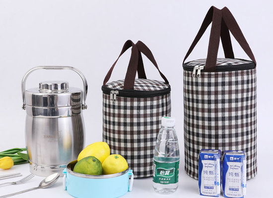 Insulated reusable custom cooler bag round thermal waterproof aluminium foil lunch bags supplier