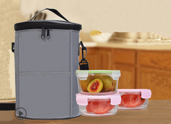 Round Insulated reusable custom cooler bag aluminium foil lunch bags supplier