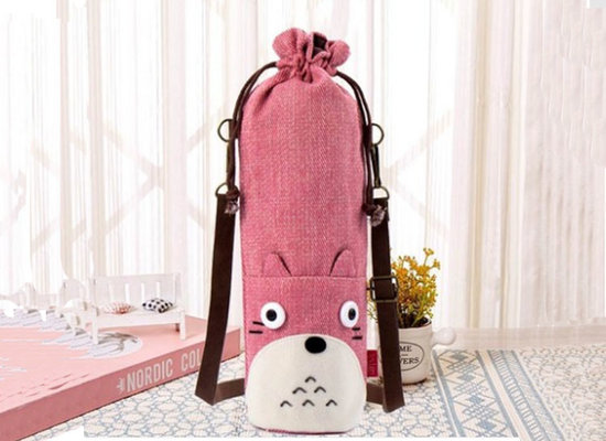 2019 Hot-Selling BPA FREE Collapsible cute cartoon sleeve water bottles bags supplier