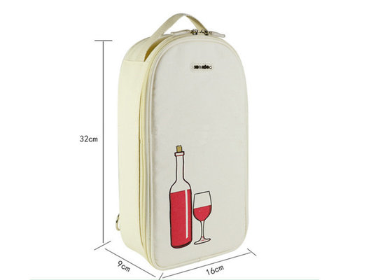 Dongguan factory supply canvas wine bottle bag for double wines supplier