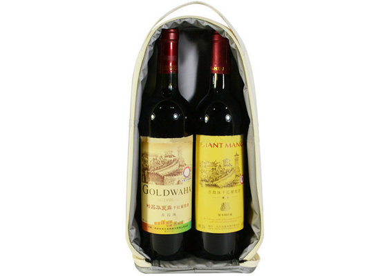 Dongguan factory supply canvas wine bottle bag for double wines supplier