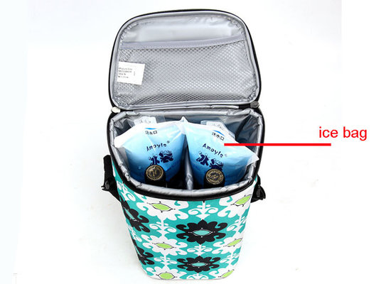 Ice insulated nylon wine bottle cooler bag for double wines supplier