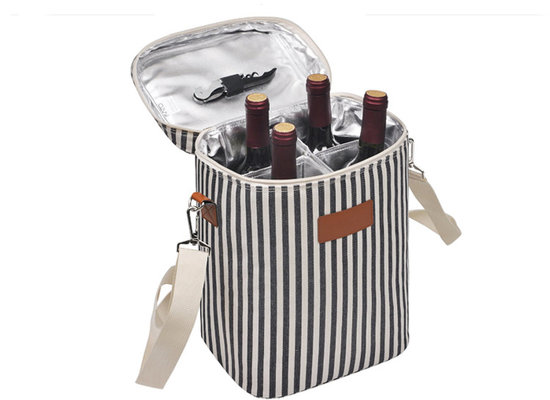 Premium quality Ice Insulated oxford wine bottle cooler bag for four wines supplier