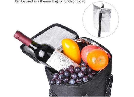 Premium quality Ice Insulated oxford wine bottle cooler bag for four wines supplier