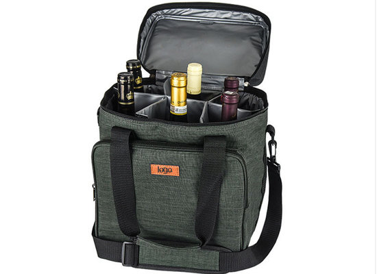 Premium quality Ice Insulated oxford wine bottle cooler bag for six wines supplier