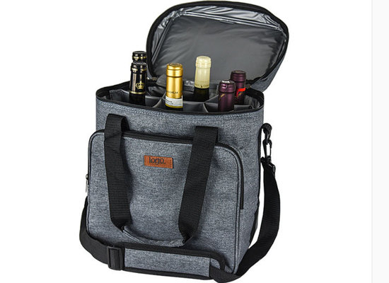 Premium quality Ice Insulated oxford wine bottle cooler bag for six wines supplier