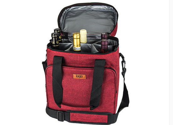 Premium quality Ice Insulated oxford wine bottle cooler bag for six wines supplier