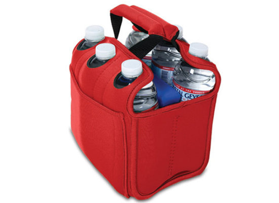 Strong durable Custom logo travel packing bags for 6 cans beer supplier