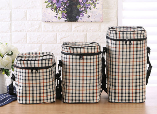 Square Insulated reusable custom cooler bag aluminium foil lunch bags supplier