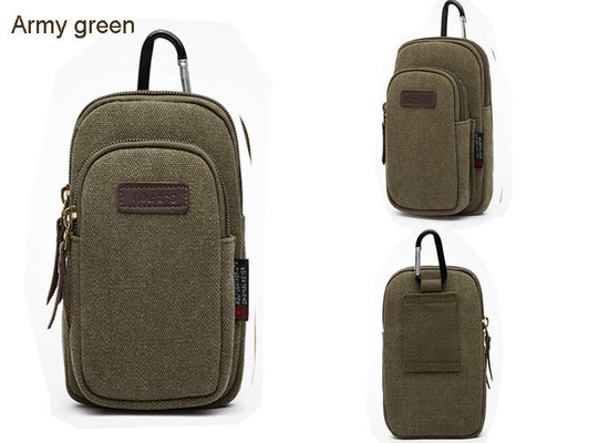 Male wear belt multi-function vertical hanging canvas Mobile phone bag supplier