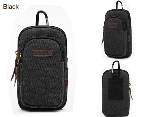 Male wear belt multi-function vertical hanging canvas Mobile phone bag supplier