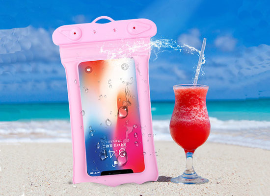 New air floating mobile phone waterproof swimming inflatable mobile phone bag supplier