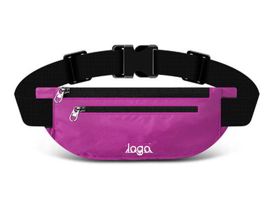 Multi-functional outdoor two zipper pockets travel belt mobile phone waist bag supplier