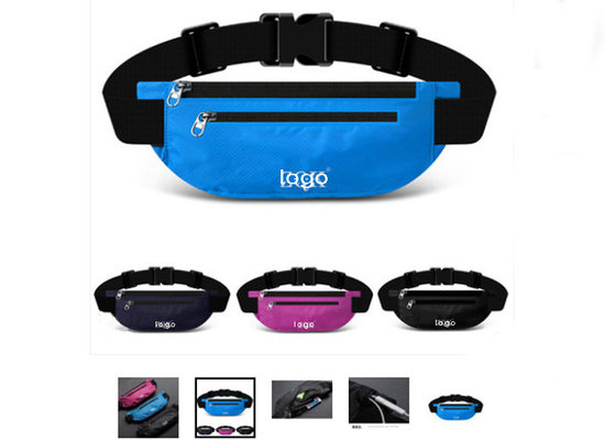 Multi-functional outdoor two zipper pockets travel belt mobile phone waist bag supplier