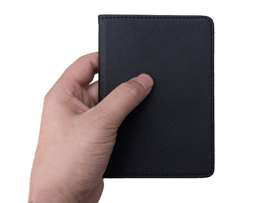 customized advertising LOGO Business passport holder high-grade passport cover PU ticket holder short passport bag supplier