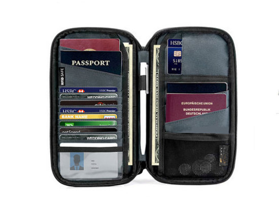 Passport holder ticket large capacity card collection protective cover wallet anti-theft brush identification bags supplier