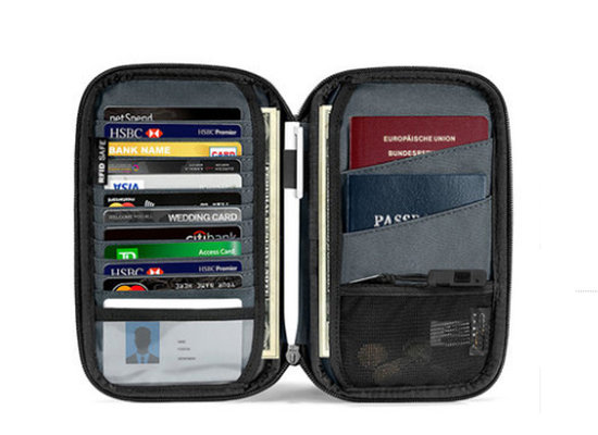 Passport holder ticket large capacity card collection protective cover wallet anti-theft brush identification bags supplier