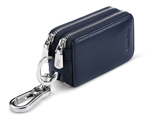 Leather multi-function key chain trend car bag male small key storage bags supplier