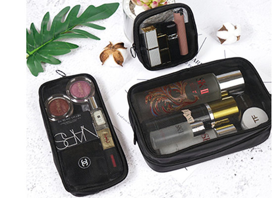 Lady portable mesh large capacity multi-functional South Korea travel three sets toiletry bag supplier