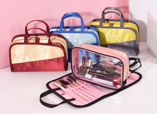 2019 new ins web celebrity cosmetics bag large capacity small size storage bag portable three in one boxes supplier