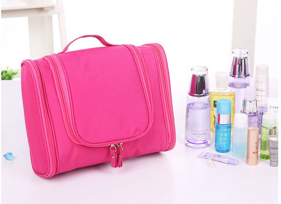 Hook toiletry bag portable travel storage bag large ear hanging double open cosmetic box supplier