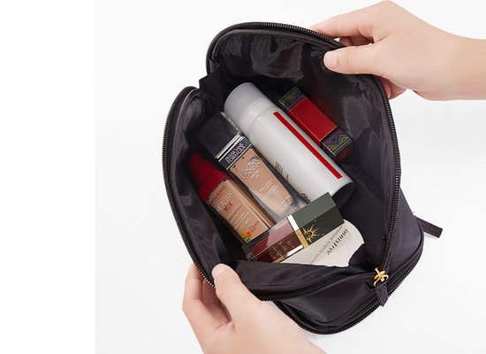 Brush bag and makeup bag 2 in one women's small portable travel set storage bag supplier