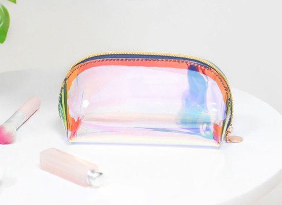 Custom logo Laser TPU small Portable cosmetics storage bags supplier