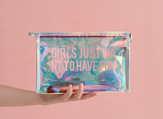 Portable laser TPU web celebrity ins style cosmetics storage bag simple transparent carry-on makeup bags supplier