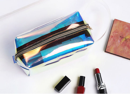 Transparent laser TPU cosmetic bag small portable lady ins wind super fire makeup bags with large capacity supplier