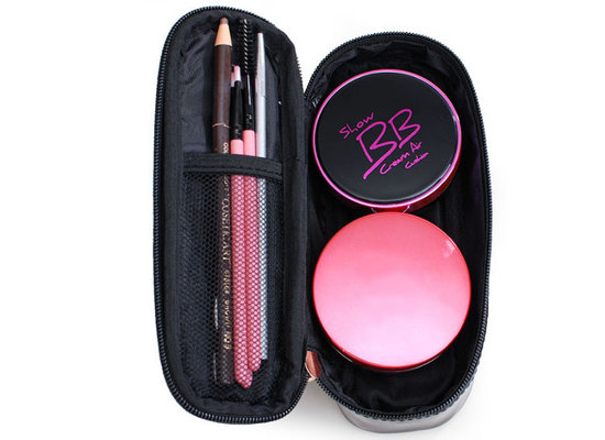 Mini portable pencil bag travelling on business carry make-up small candy color lovely girl heart brush storage bag supplier