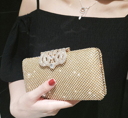 New bride's wedding bag diamond lady versatile banquet clutch evening dress bags supplier