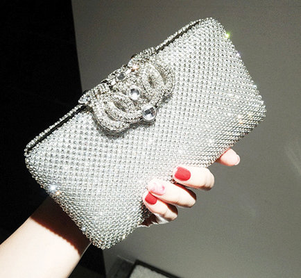 New bride's wedding bag diamond lady versatile banquet clutch evening dress bags supplier