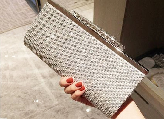 2019 new diamond-encrusted bag rhinestone lady clutch bride wedding banquet dinner party bag handbag for women supplier