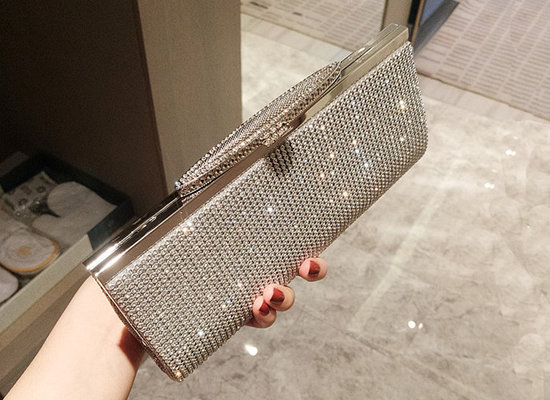 2019 new diamond-encrusted bag rhinestone lady clutch bride wedding banquet dinner party bag handbag for women supplier
