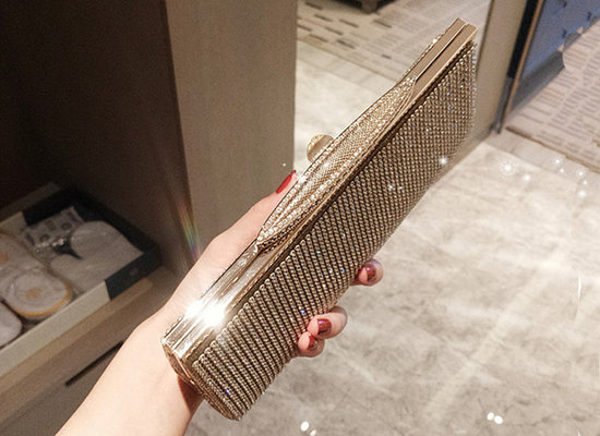 2019 new diamond-encrusted bag rhinestone lady clutch bride wedding banquet dinner party bag handbag for women supplier