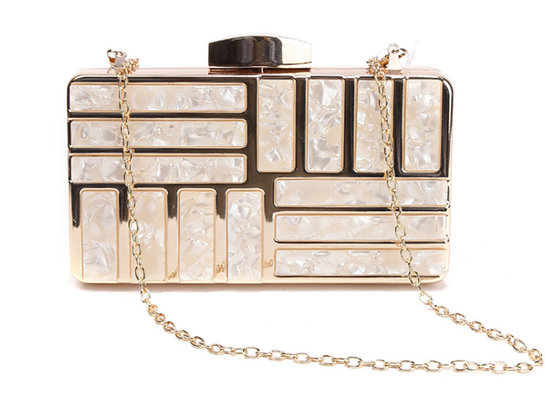 Marbling banquet bag European and American fashion dinner bag lady's handbag acrylic bag lady's clutch supplier