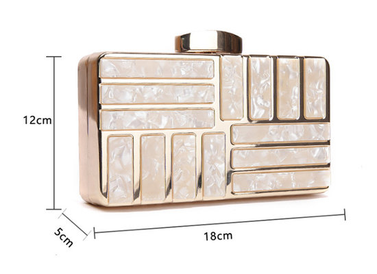Marbling banquet bag European and American fashion dinner bag lady's handbag acrylic bag lady's clutch supplier