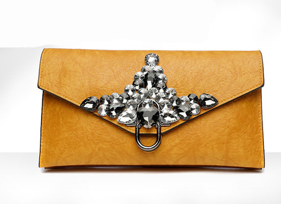Ladies Crystal Clutch Bag Evening Wedding Rhinestone Silver Purse Chain Cross Body Bag supplier
