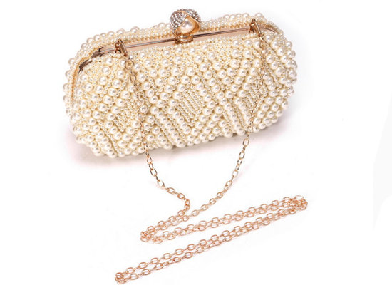 Cross-border new pearl dinner bag European and American lady banquet bag celebrity dress evening bag supplier