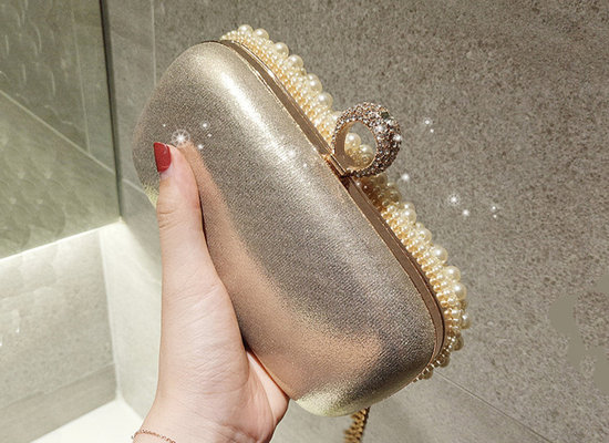 Girl's dinner clutch shiny diamond combo lightweight style evening bag supplier
