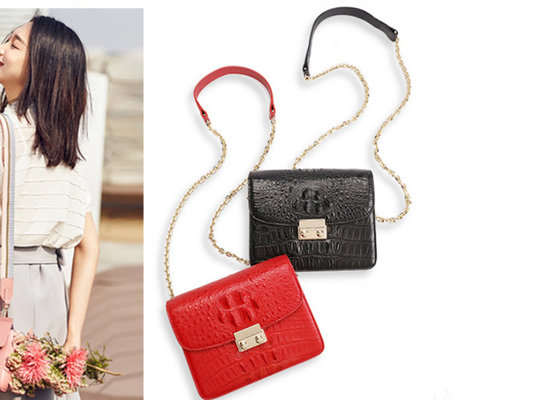 Dongguan manufacturer direct selling new crocodile leather women's bag one shoulder slung chain handbag supplier