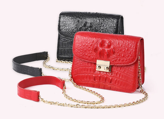 Dongguan manufacturer direct selling new crocodile leather women's bag one shoulder slung chain handbag supplier
