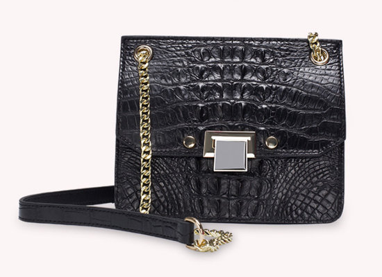 2019 alligator leather one-shoulder cross small square bag fashion crocodile leather ladies bag supplier