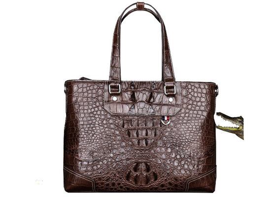 2019 new crocodile leather handbag horizontal business briefcase for man supplier