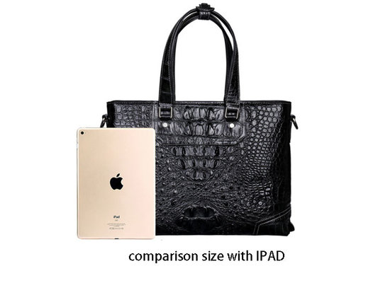 2019 new crocodile leather handbag horizontal business briefcase for man supplier