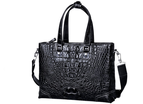 2019 new crocodile leather handbag horizontal business briefcase for man supplier